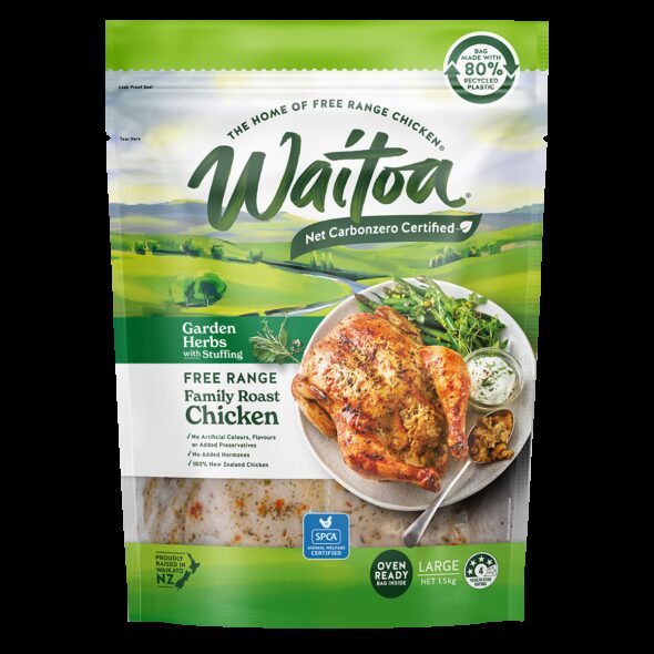 Garden Herb Stuffed Family Roast Chicken with Lemon Gravy - Waitoa free ...