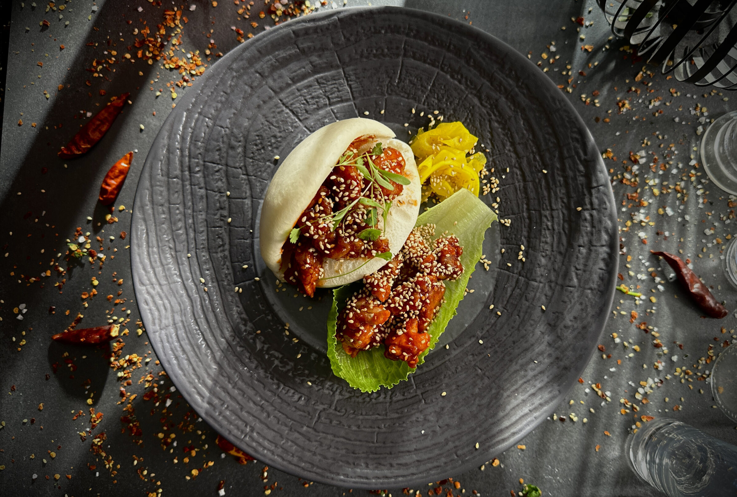 Sachie’s Spicy Waitoa Free Range Chicken Burger with Daikon Pickles ...